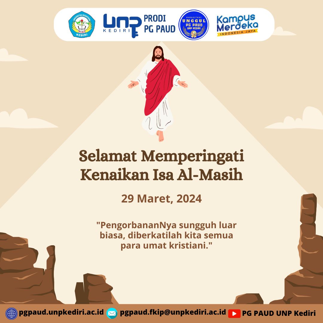 Selamat Memperingati Hari Kenaikan Isa Al-Masih 29 Maret 2024 – PGPAUD